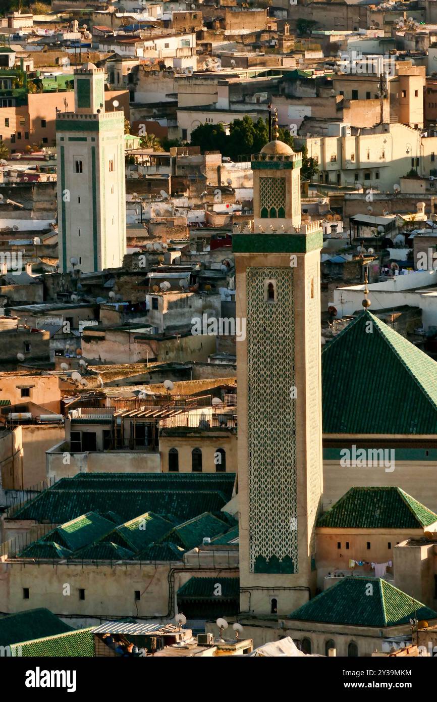 Fes, Morocco, panoramic view of the Medina Stock Photo - Alamy