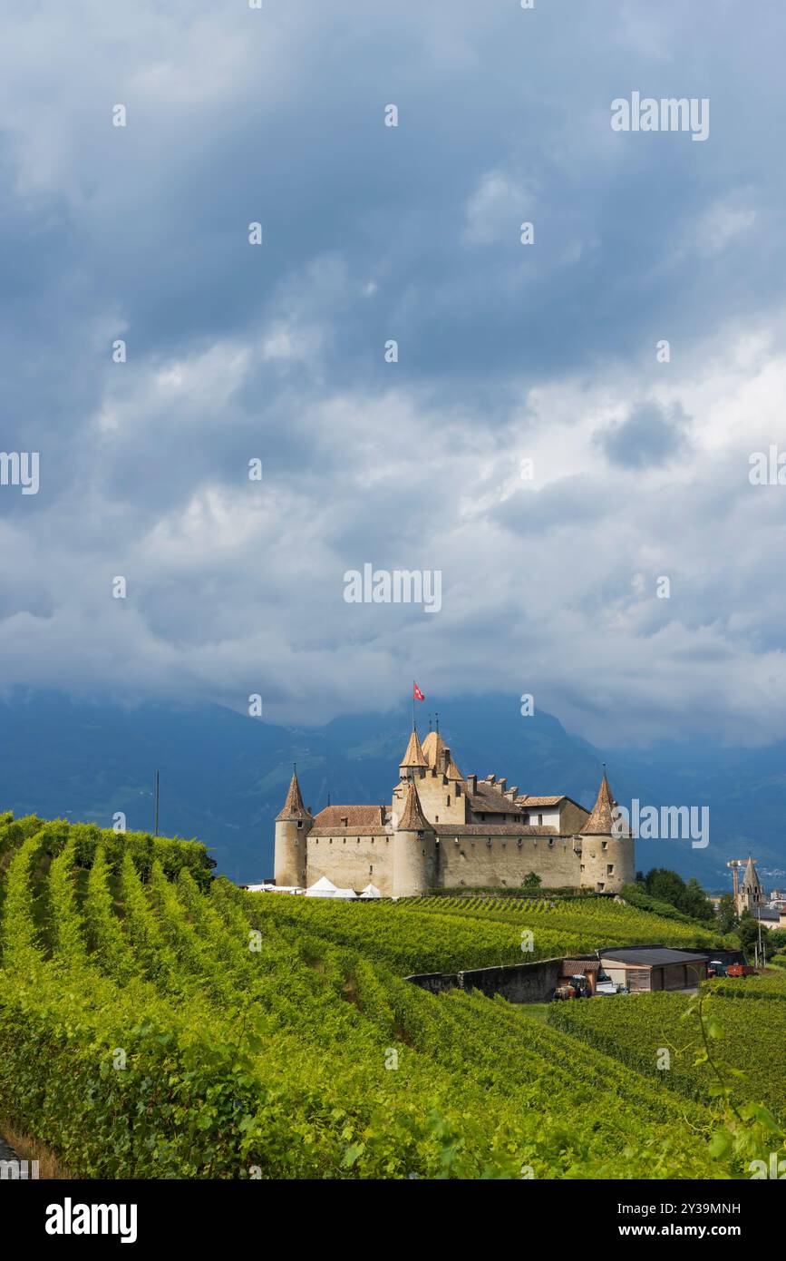 Castle Chateau d'Aigle in canton Vaud, Switzerland Stock Photo - Alamy