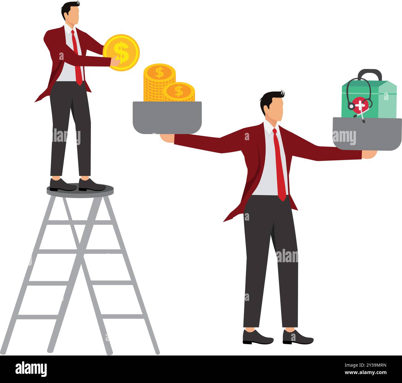 Paying medical bill Stock Vector Images - Alamy