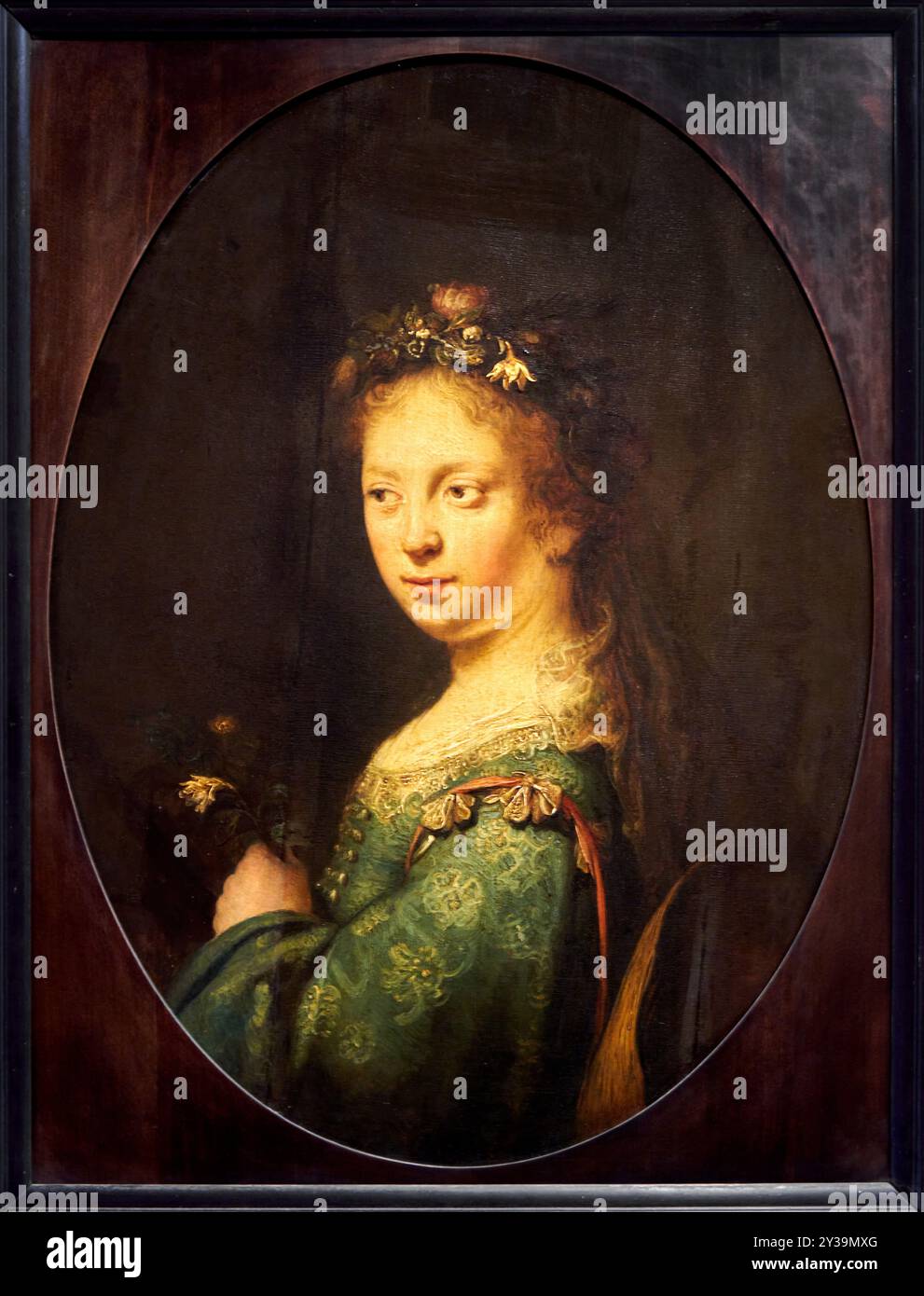 Young shepherdess as flora roman goddess of spring hi-res stock ...