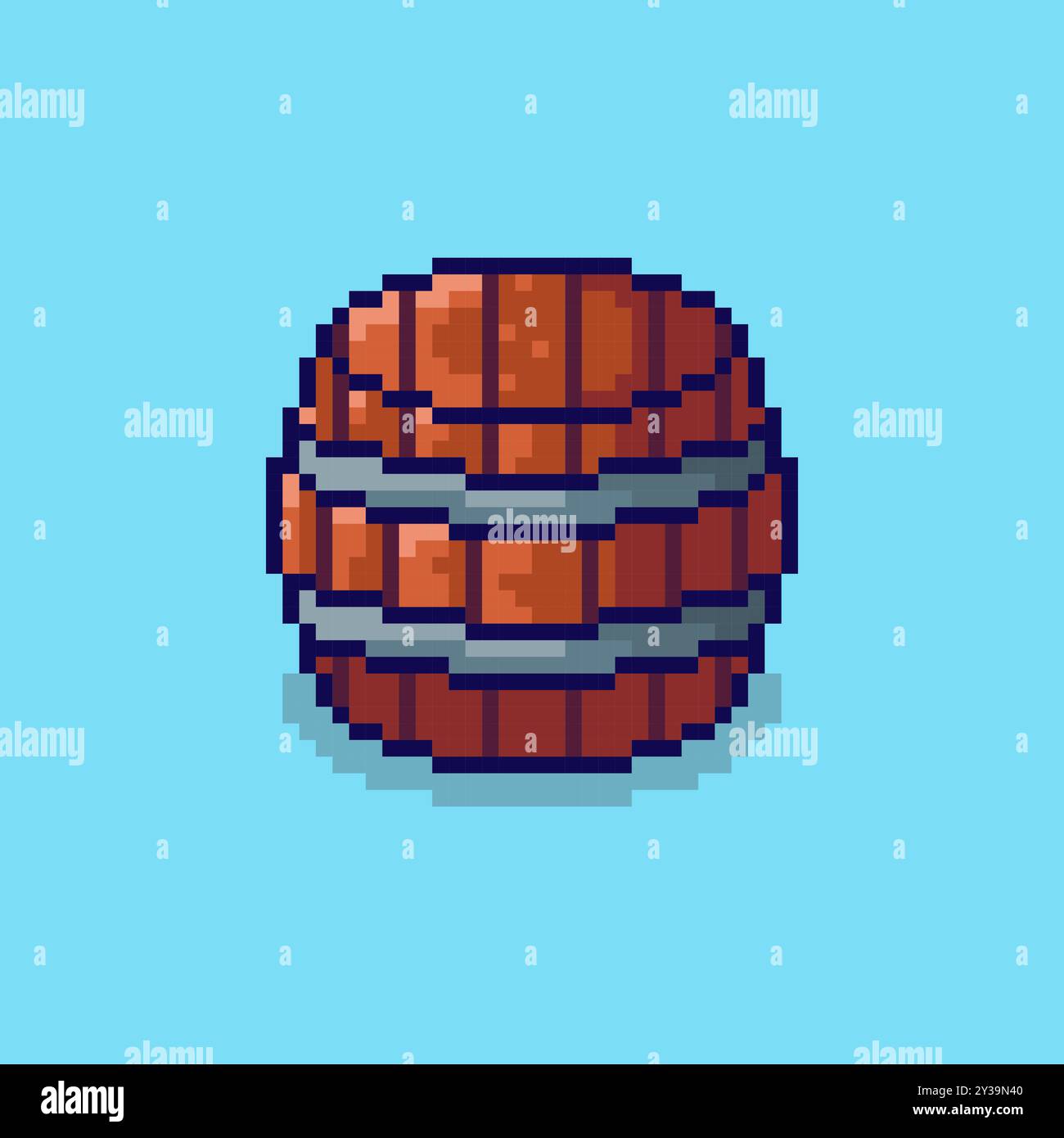 Rustic wooden barrel metal Stock Vector Images - Alamy