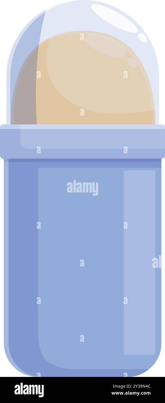 Blue deodorant stick with transparent cap being opened, isolated on ...