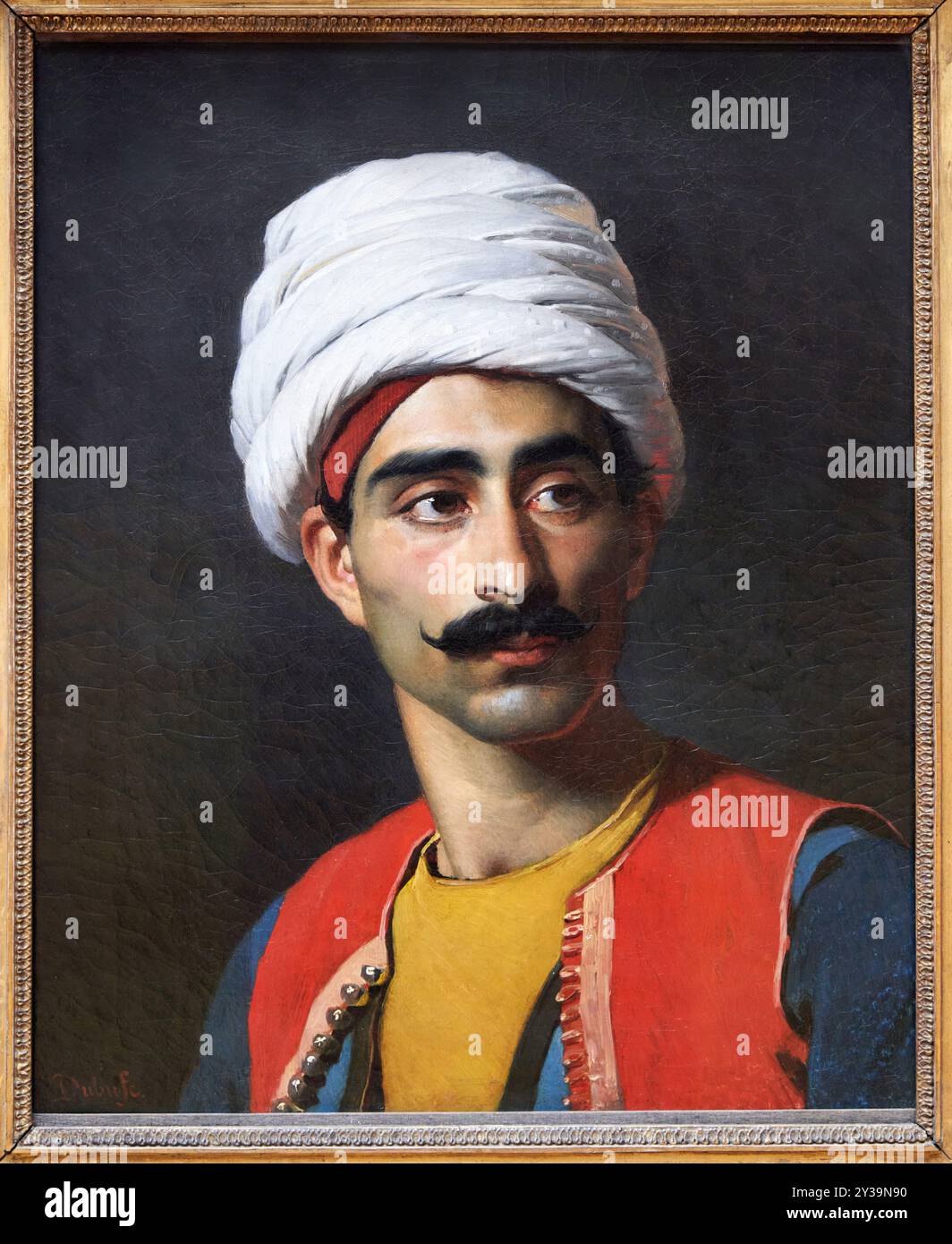 Presumed Portrait of Hassan, keeper of the giraffe given to King ...