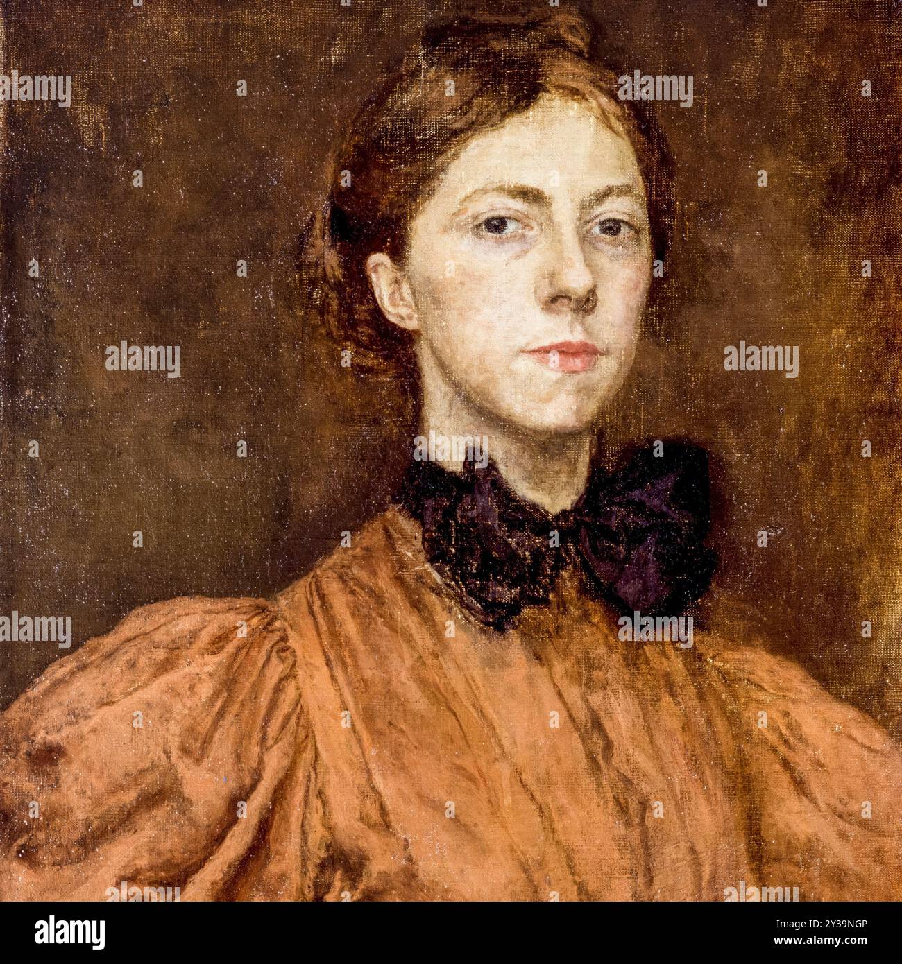 Gwen John (1876-1939). Self portrait painting of the Welsh artist ...