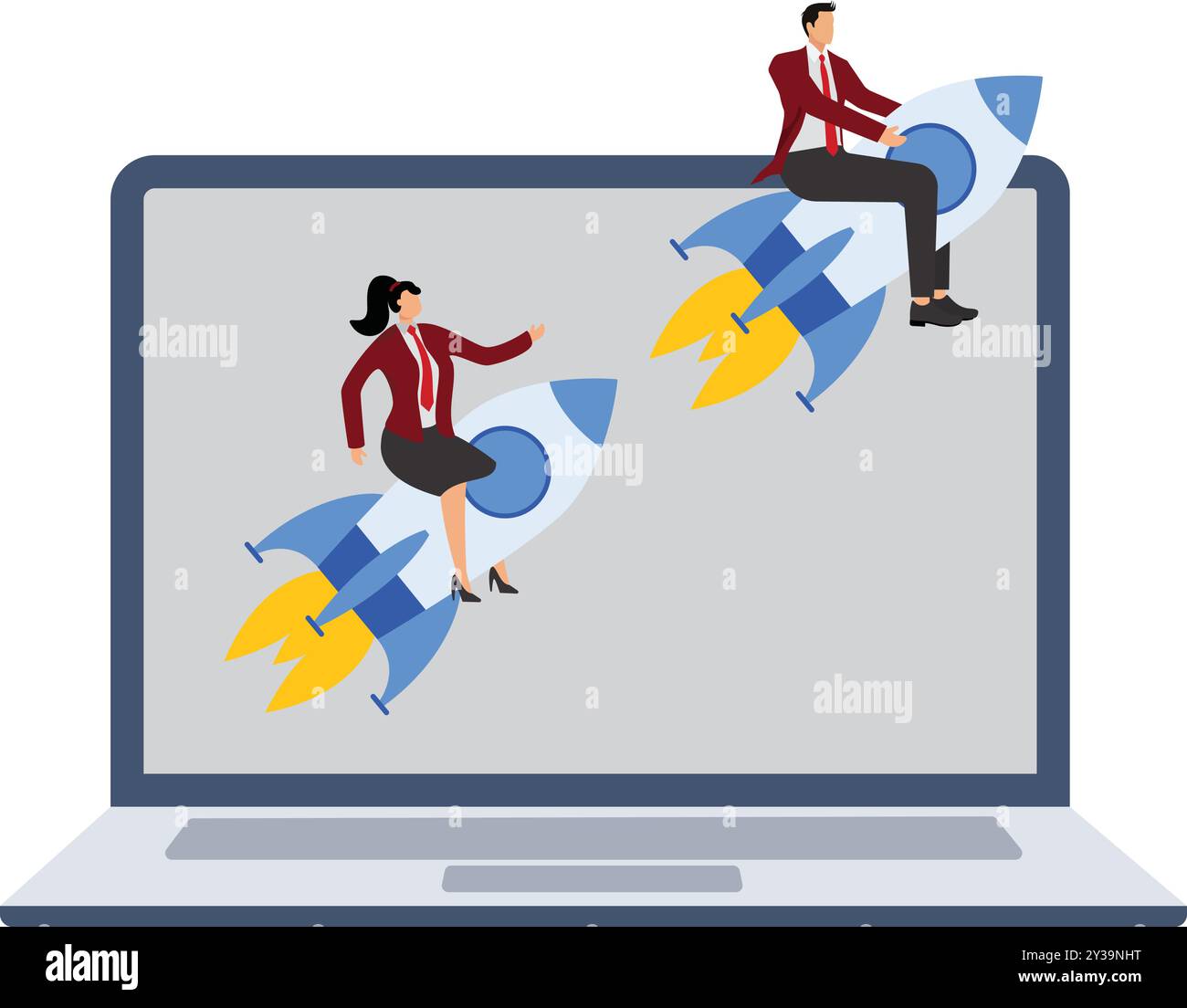 Business team data analyzing Stock Vector Images - Alamy
