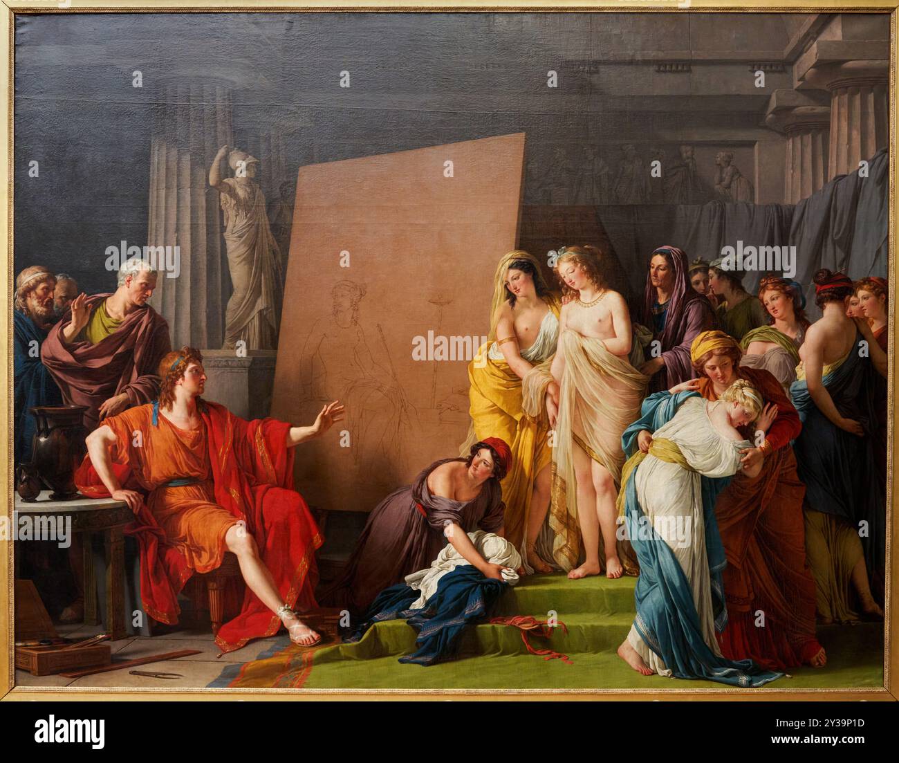 Zeuxis choosing his models for the image of helen hi-res stock ...