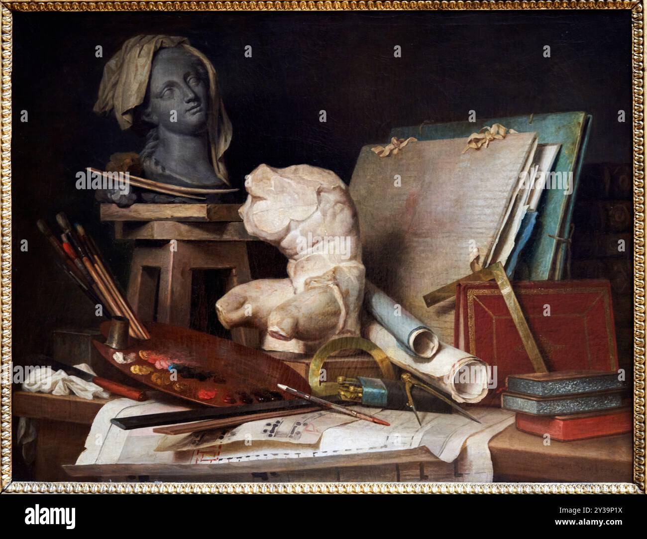 The Attributes of Painting, Sculpture and Architecture, 1769, Oil on ...