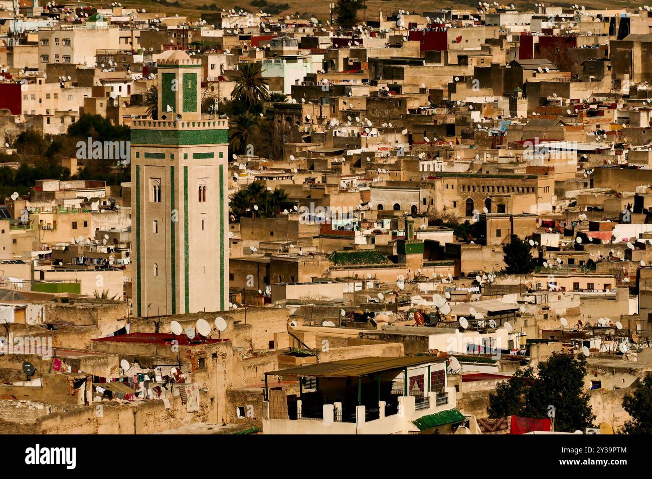 Fes, Morocco, panoramic view of the Medina Stock Photo - Alamy