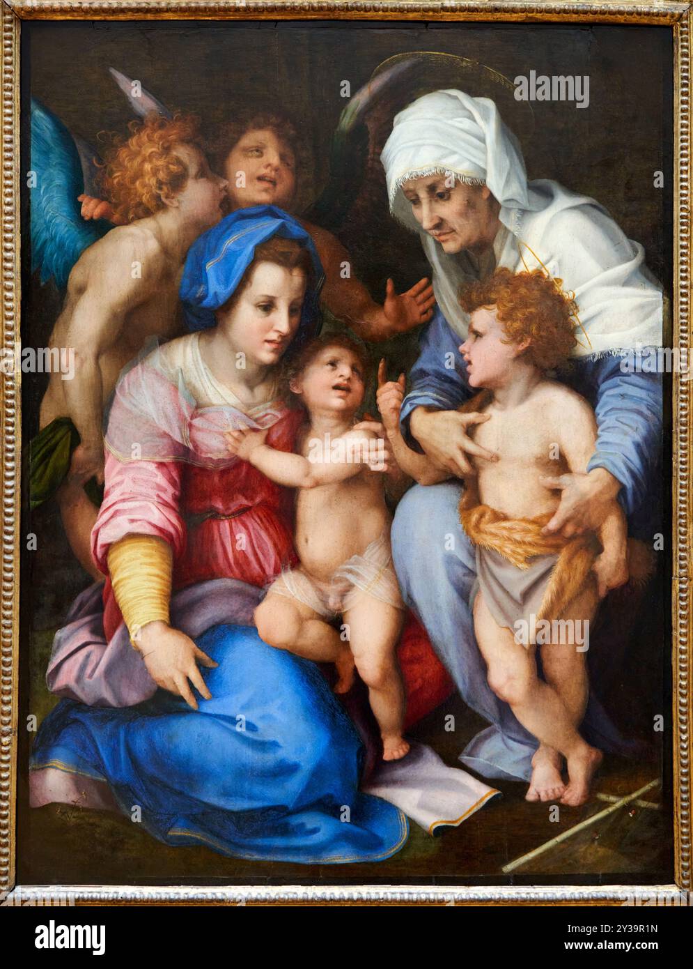 The Virgin and Child, Saint Elizabeth, the Infant Saint John the Baptist and Two Angels, known ...