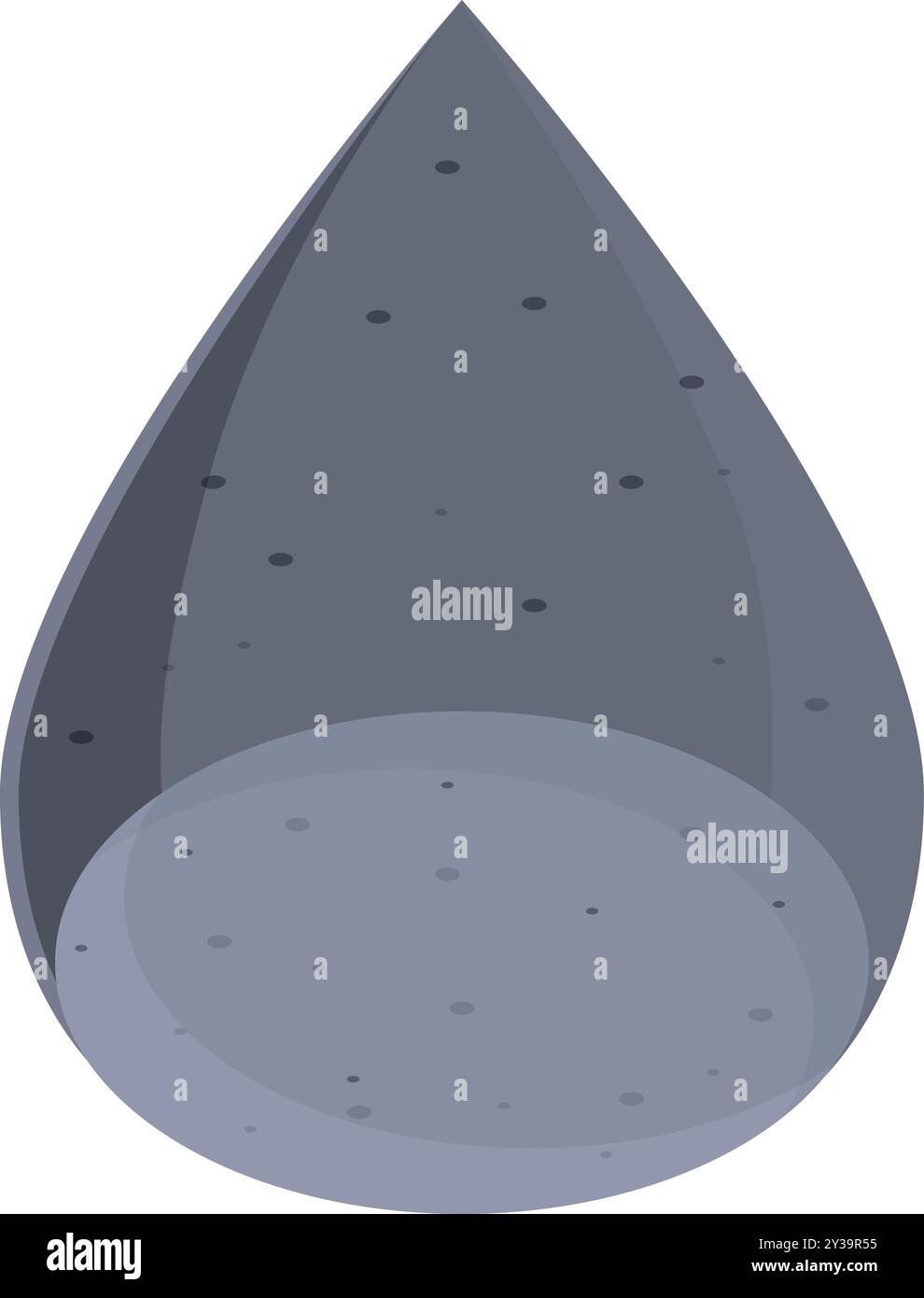This vector illustration of a grey water drop is representing the ...