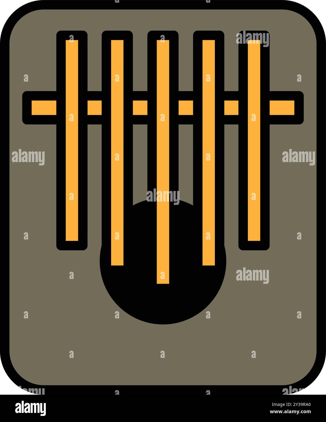 Illustration of a kalimba musical instrument in line drawing style ...