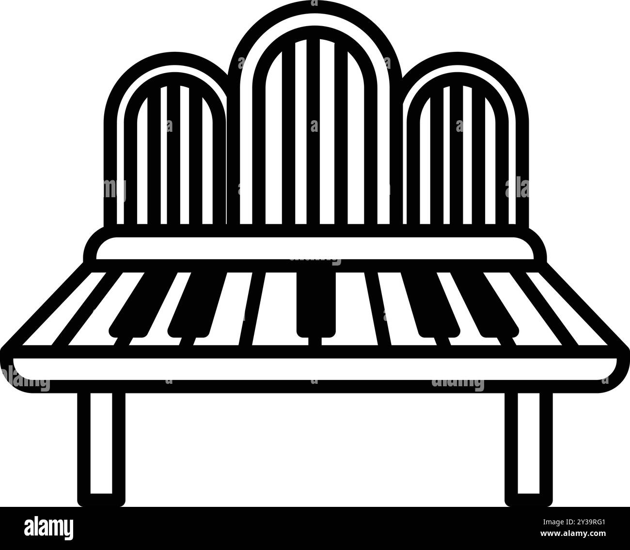 Illustration of a pipe organ in line drawing style Stock Vector Image ...