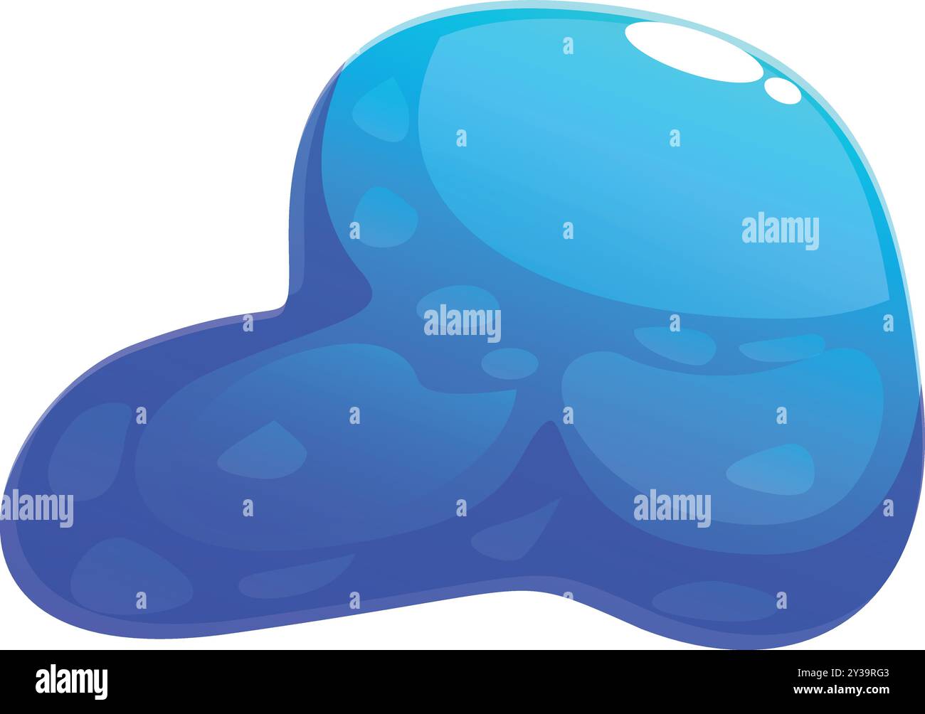 Cartoon style illustration of blue slime spreading Stock Vector Image ...