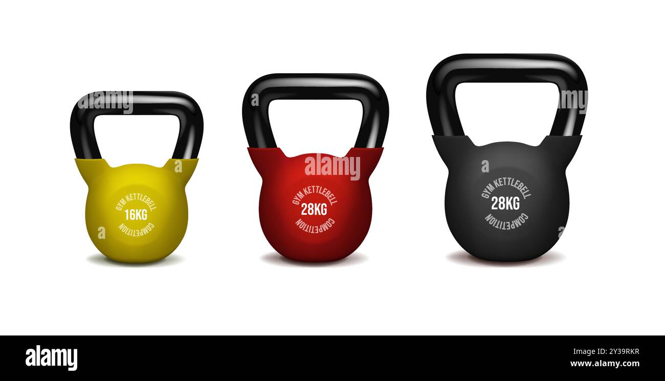 Kettlebells for weight exercises. Sports equipment. Simple flat illustration Stock Vector Image ...