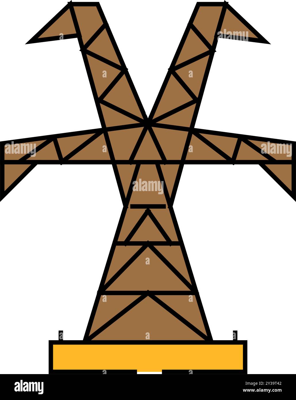 high voltage transmission icon color illustration Stock Vector Image ...