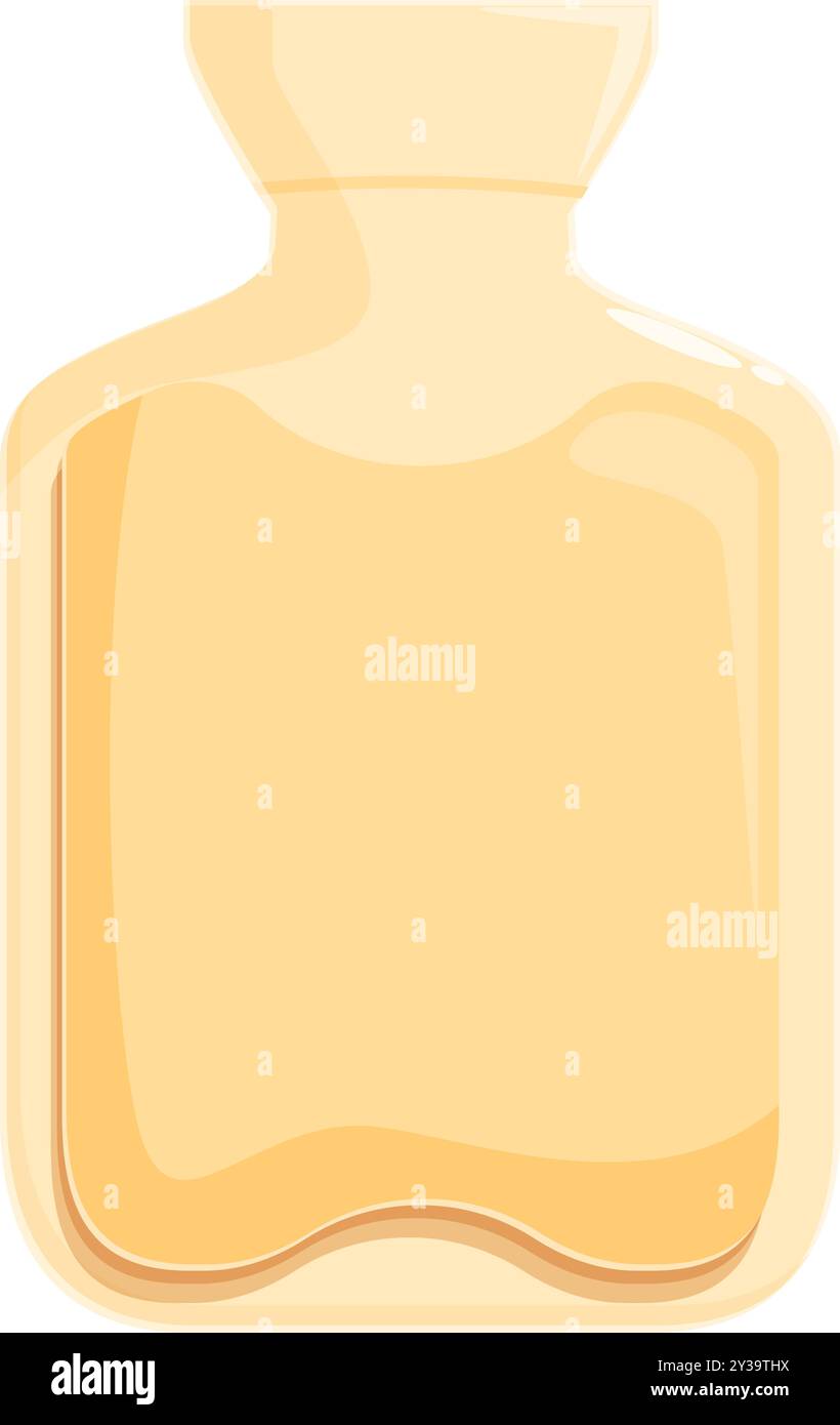 This illustration features a classic hot water bottle, providing a ...
