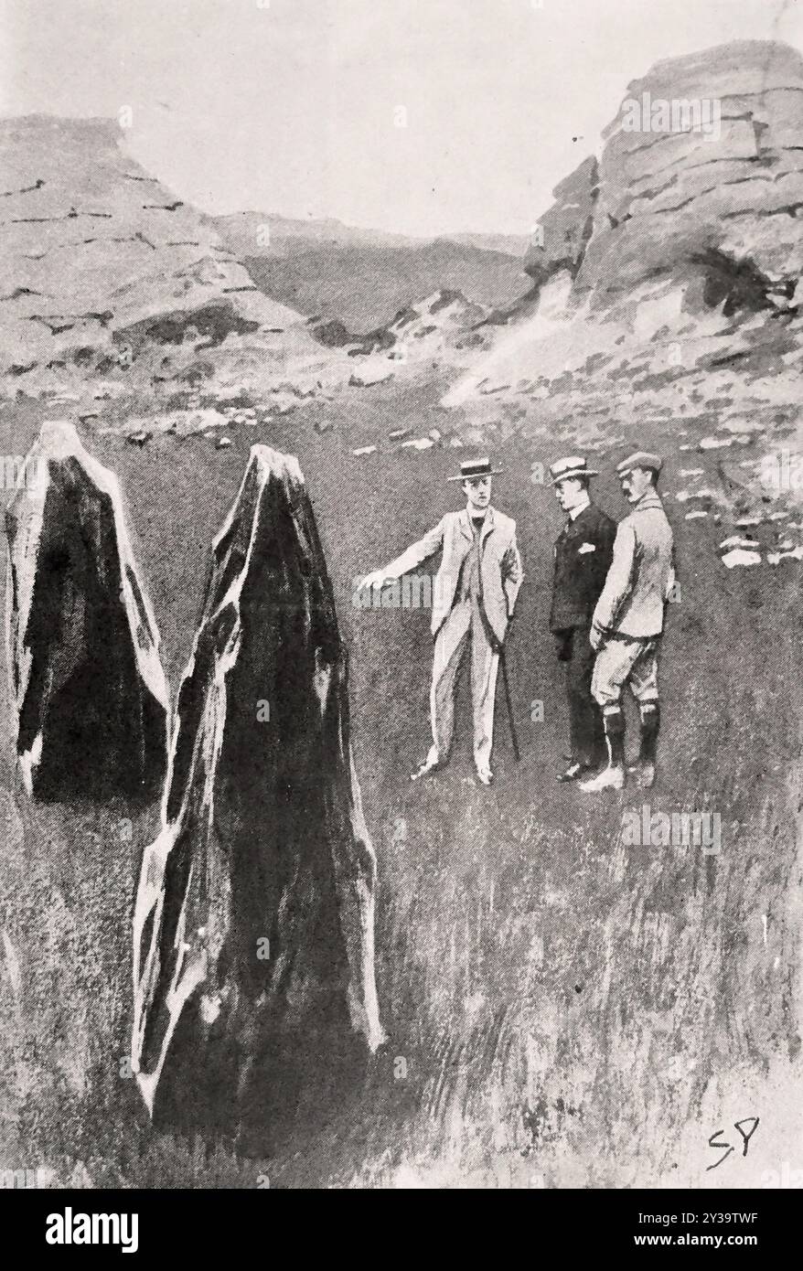 Arthur Conan Doyle - He Took Us to Show Us the Spot Art by Sidney Paget for the Hound of the ...