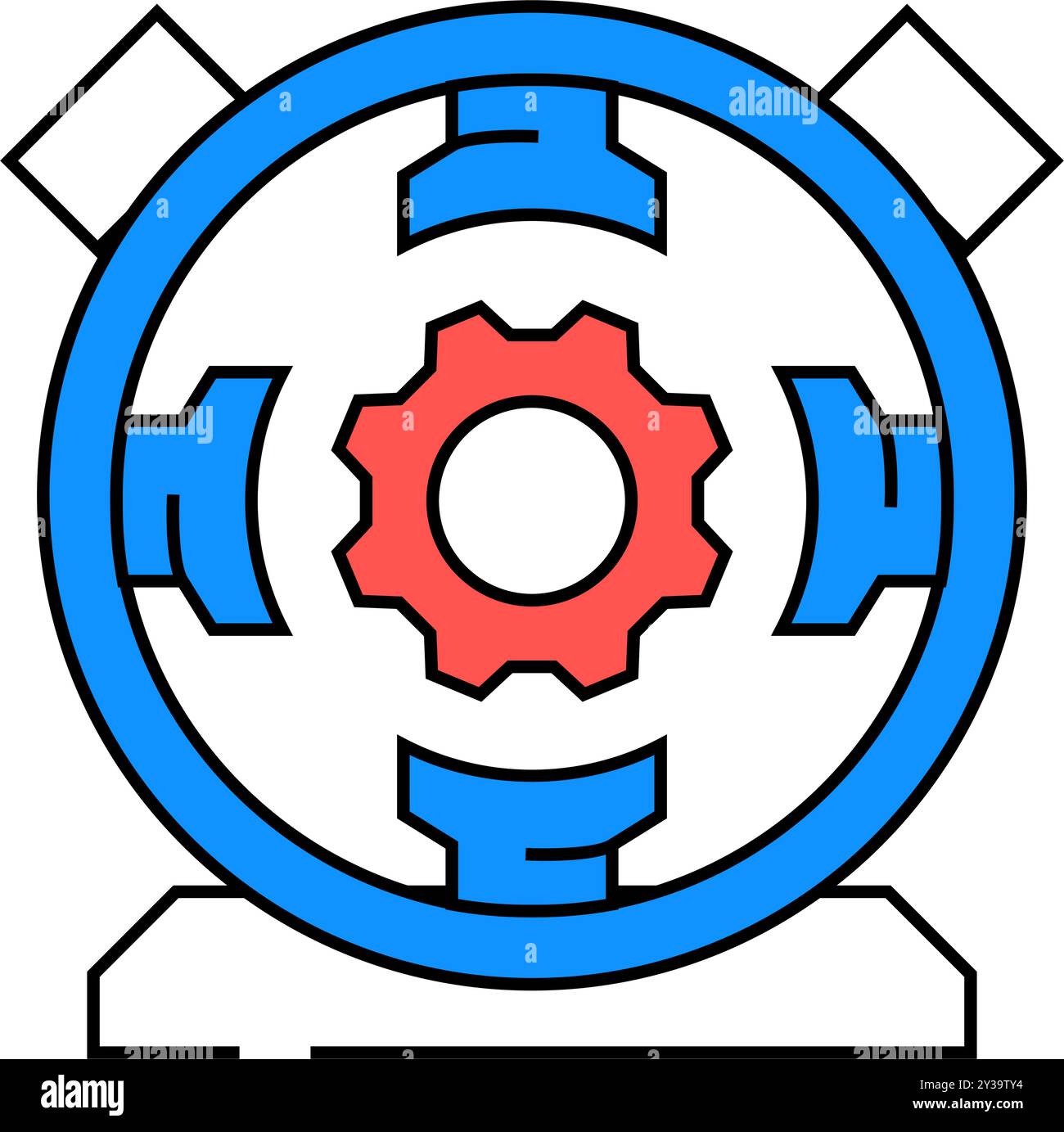 dc generator electrical engineer icon color illustration Stock Vector ...