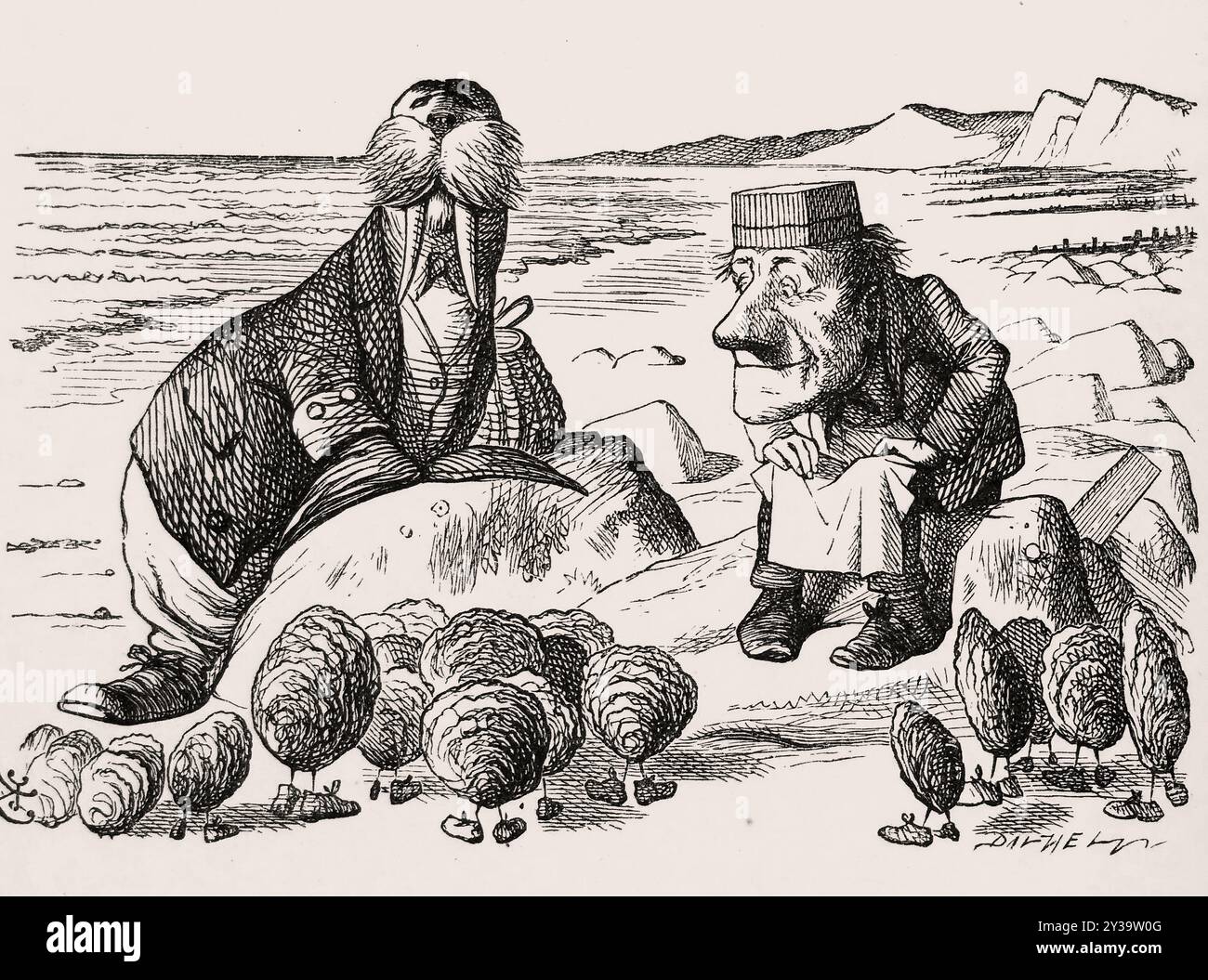 Lewis Carrol - the Walrus the Carpenter and the Oysters Art by John ...