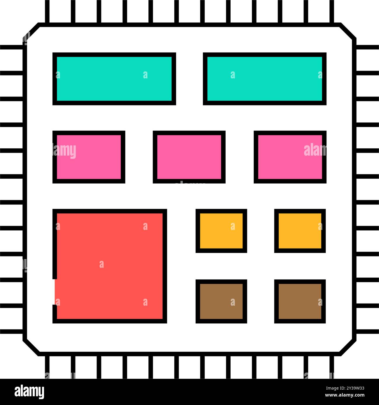 microcontroller electrical engineer icon color illustration Stock Vector Image & Art - Alamy