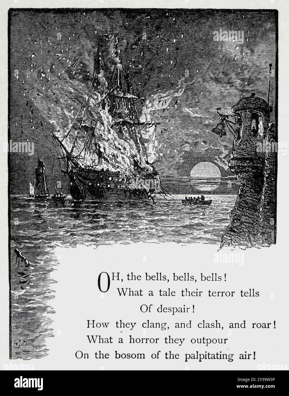 Poe - art by granville perkins from the bells by edgar allan poe 1881 ...
