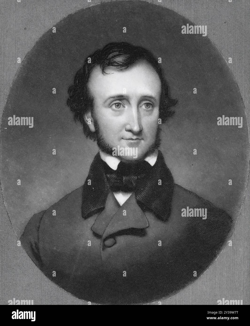 Poe - Frontispiece Portrait of Edgar Allan Poe from the Works of the ...