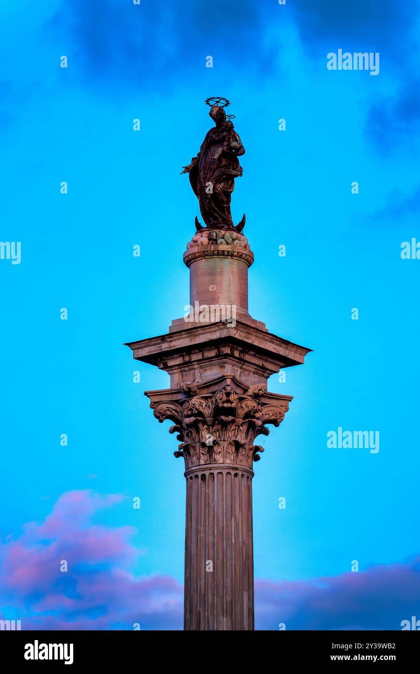 Column of Peace in Piazza Santa Maria Maggiore, Rome, Italy Stock Photo ...