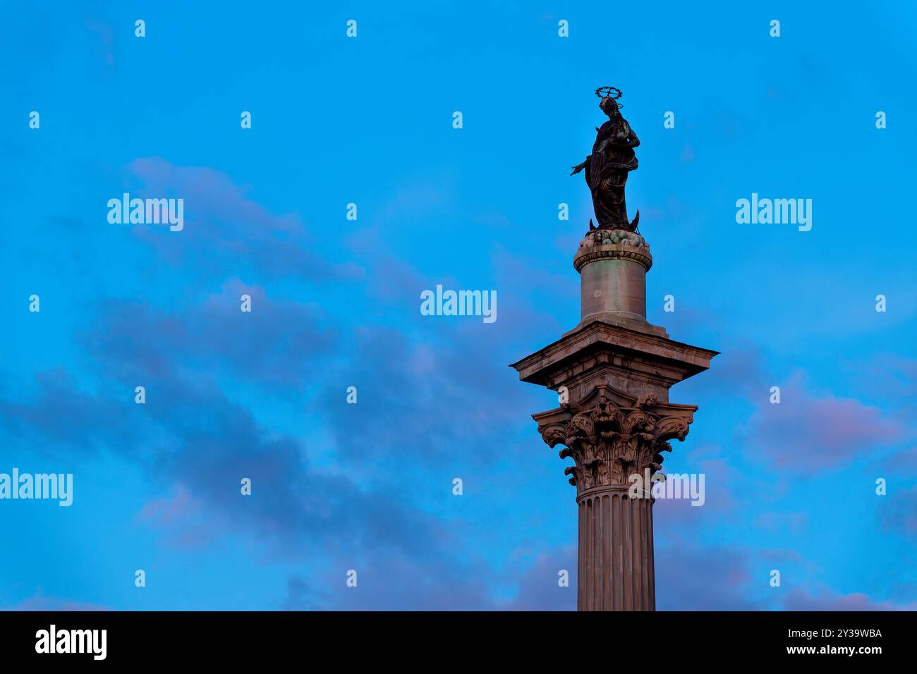 Column of Peace in Piazza Santa Maria Maggiore, Rome, Italy Stock Photo ...