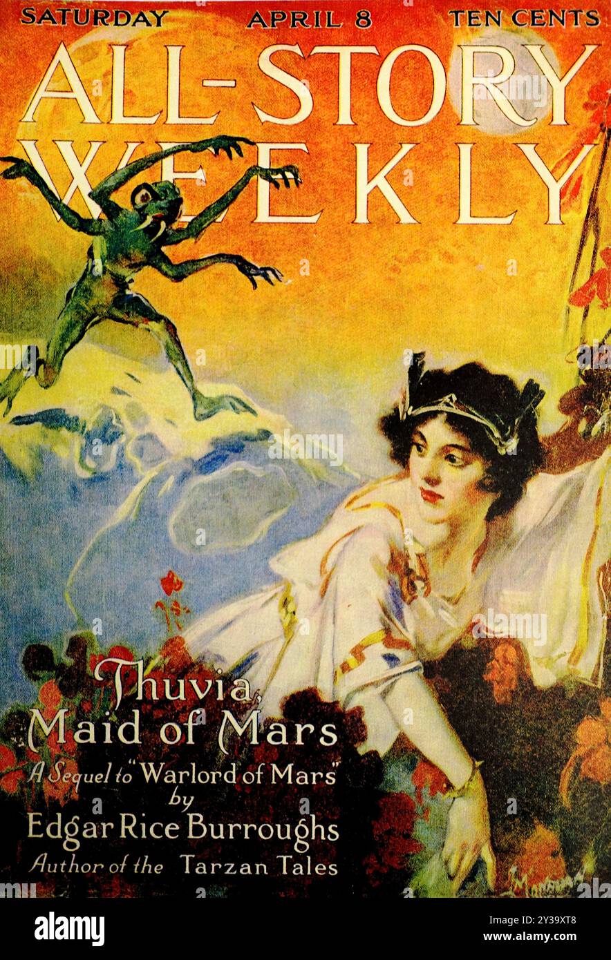 Edgar Rice Burroughs All Story Weekly Vol 56 No 4 April 8 1916 Cover ...