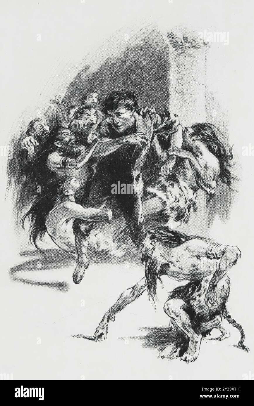 Edgar Rice Burroughs the Shaggy Knotted Hideous Little Men Seized Him ...