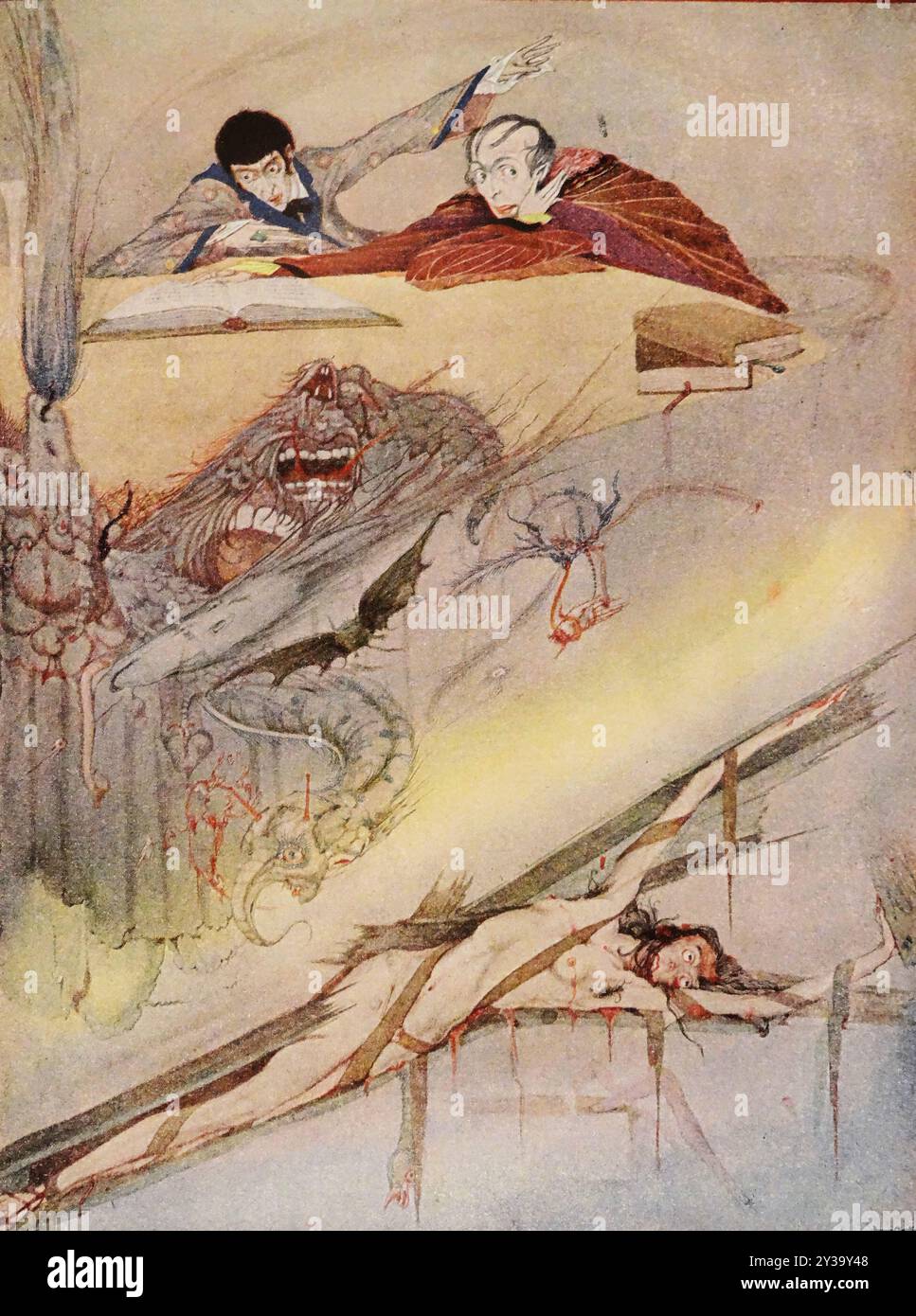 Poe - Say Rather the Rending of Her Coffin Art by Harry Clarke for Poes ...