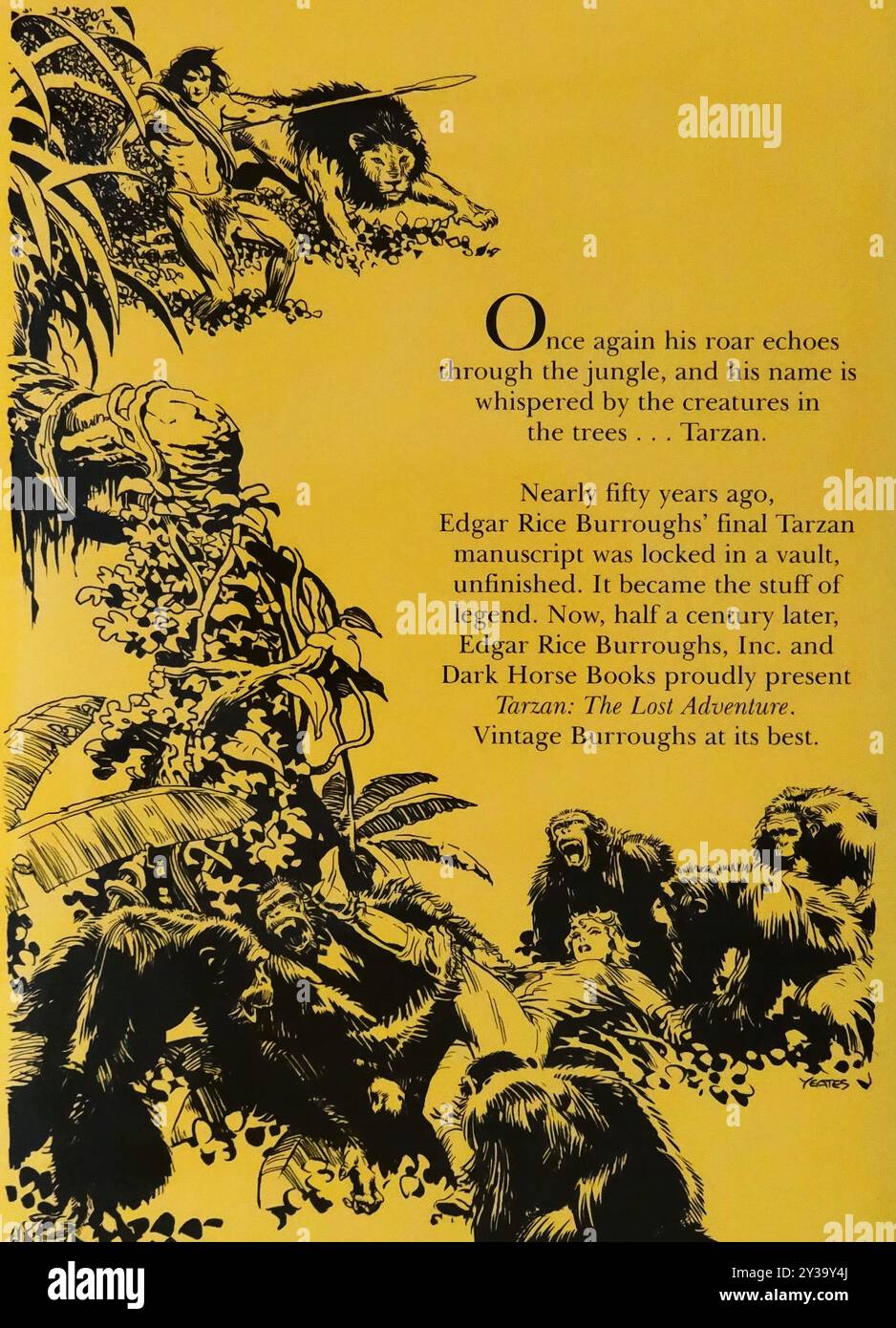 Edgar Rice Burroughs Jacket Art by Thomas Yeates Tarzan the Lost ...