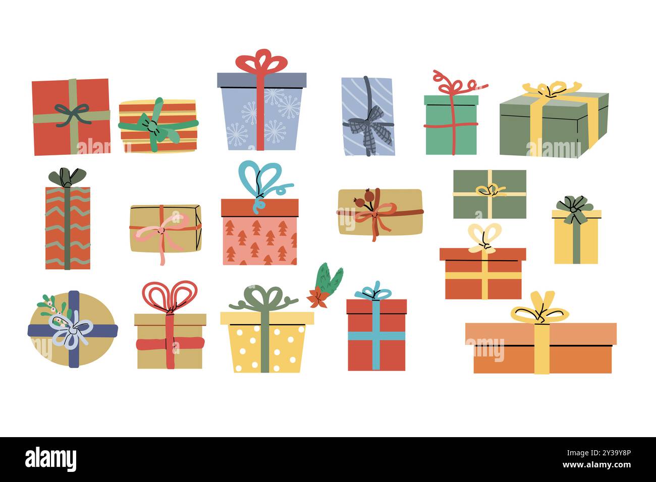 Christmas present craft paper Stock Vector Images - Alamy