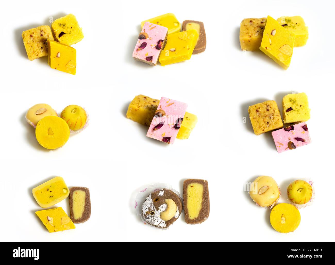 Set of delicious Indian sweets on white background. sweets collection ...