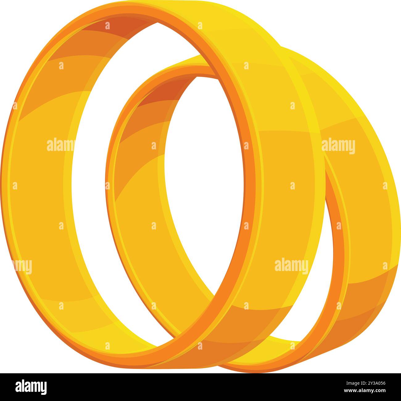 Two golden wedding rings intertwined, representing the unbreakable bond ...