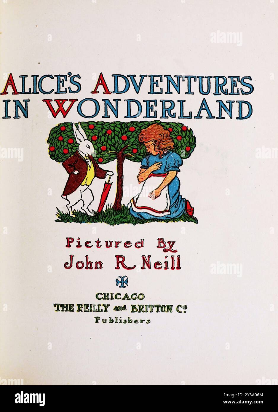 Lewis Carrol - Title Page Alices Adventures in Wonderland by Lewis Carroll Chicago the Reilly ...