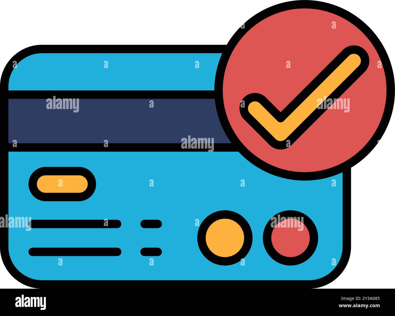 Credit card tick mark icon hi-res stock photography and images - Alamy