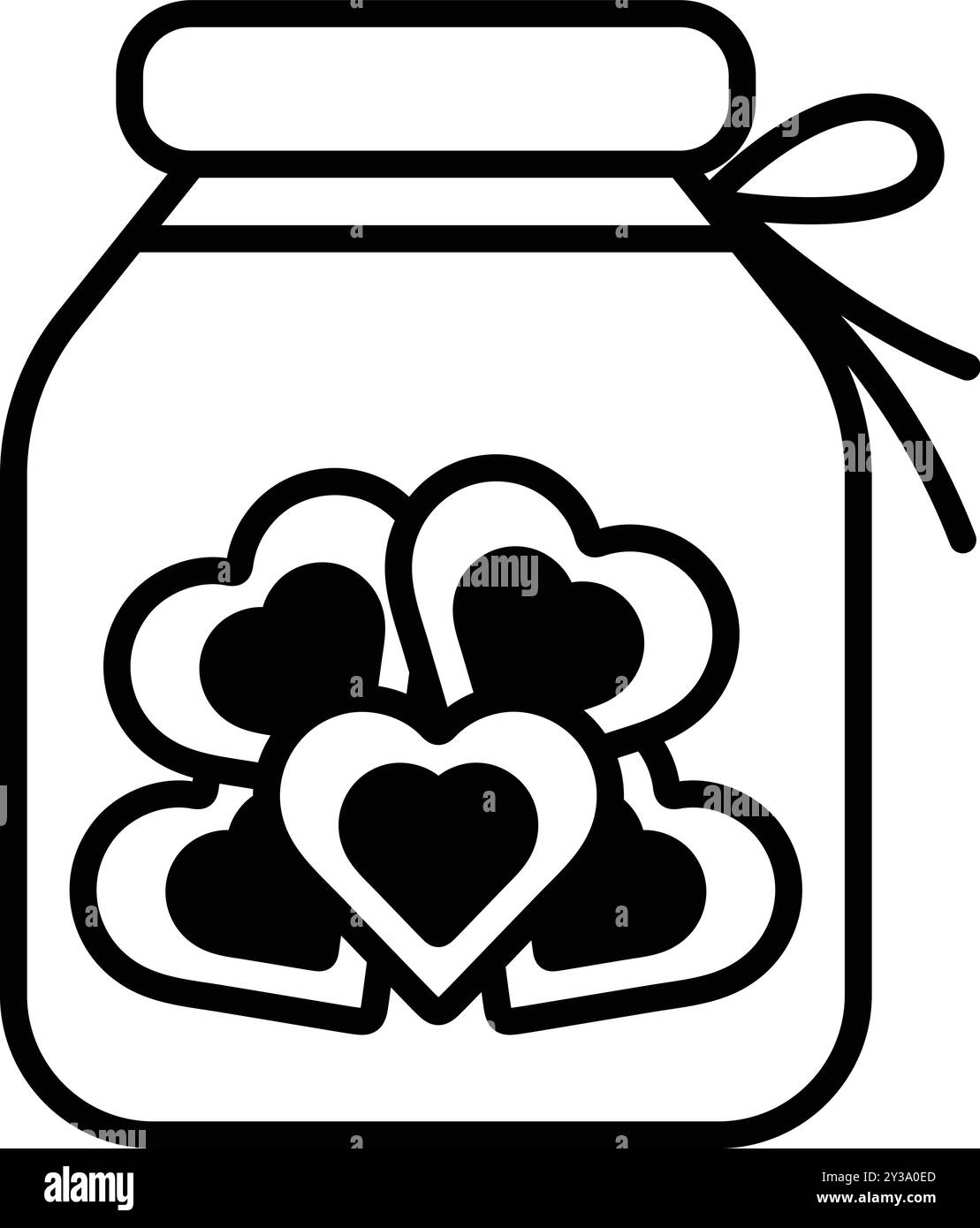 A jar filled with heart shaped cookies Stock Vector Image & Art - Alamy