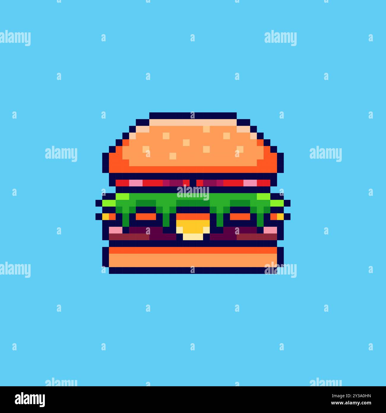 Pixel art Burger game asset design Stock Vector Image & Art - Alamy