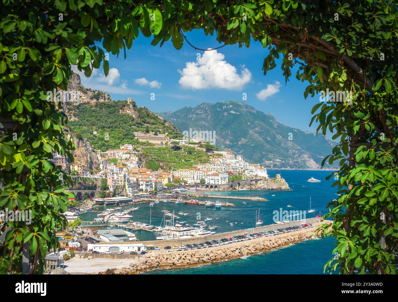 Amalfi town at famous Amalfi Coast, Italy Stock Photo - Alamy