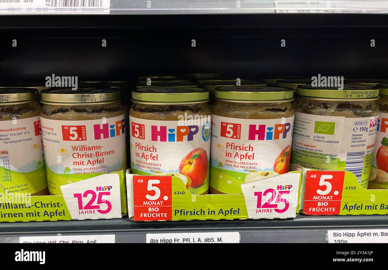 Bayern, Deutschland 13.September 2024: Hier der Blick im Supermarkt ...