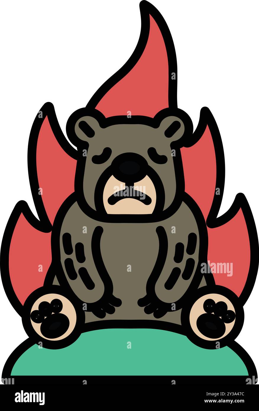 Cartoon vector drawing devil flames hi-res stock photography and images ...
