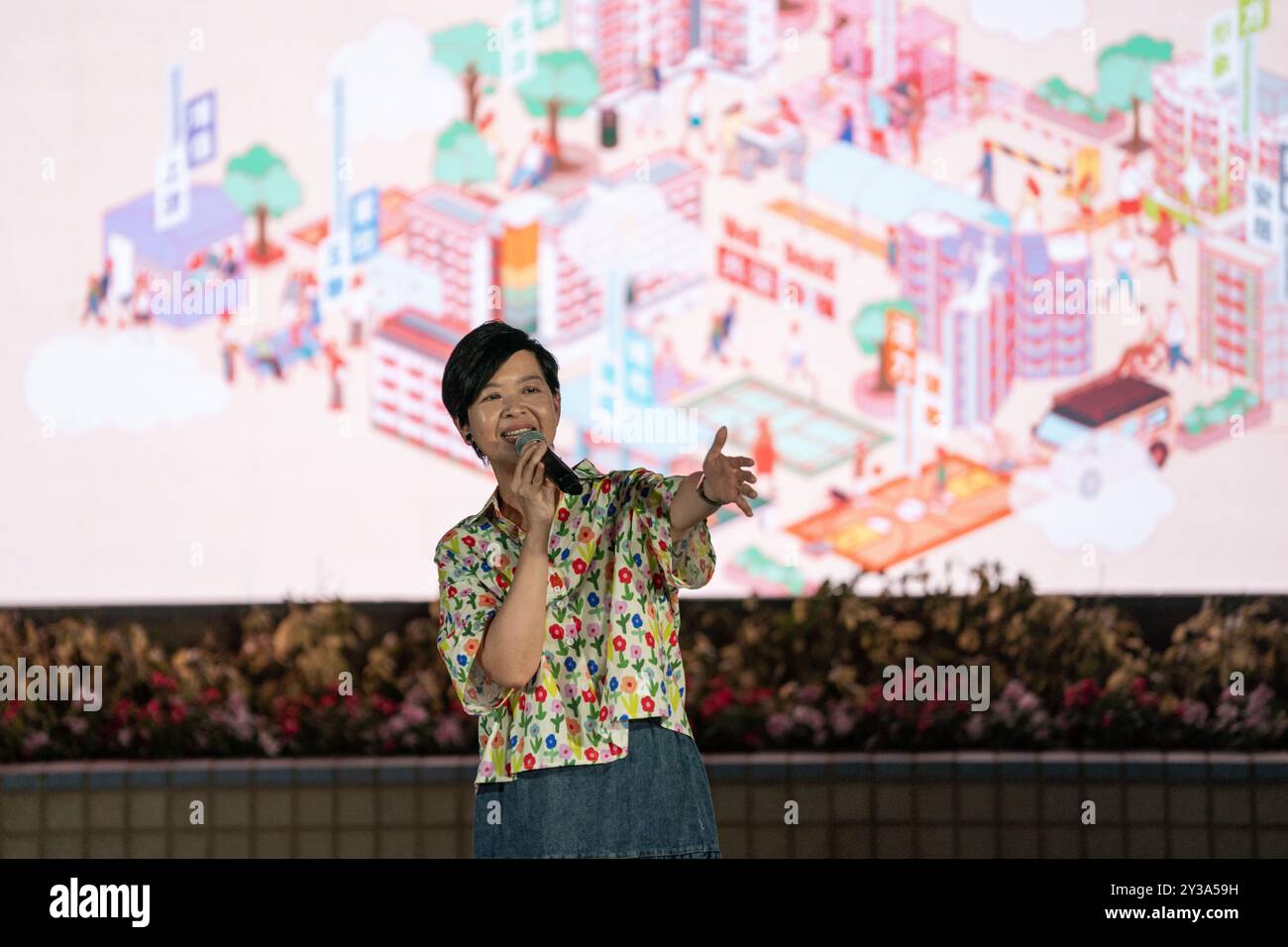 Winnie Ho Wing-yin, Hong Kong Secretary for Housing, speaks at the Well ...
