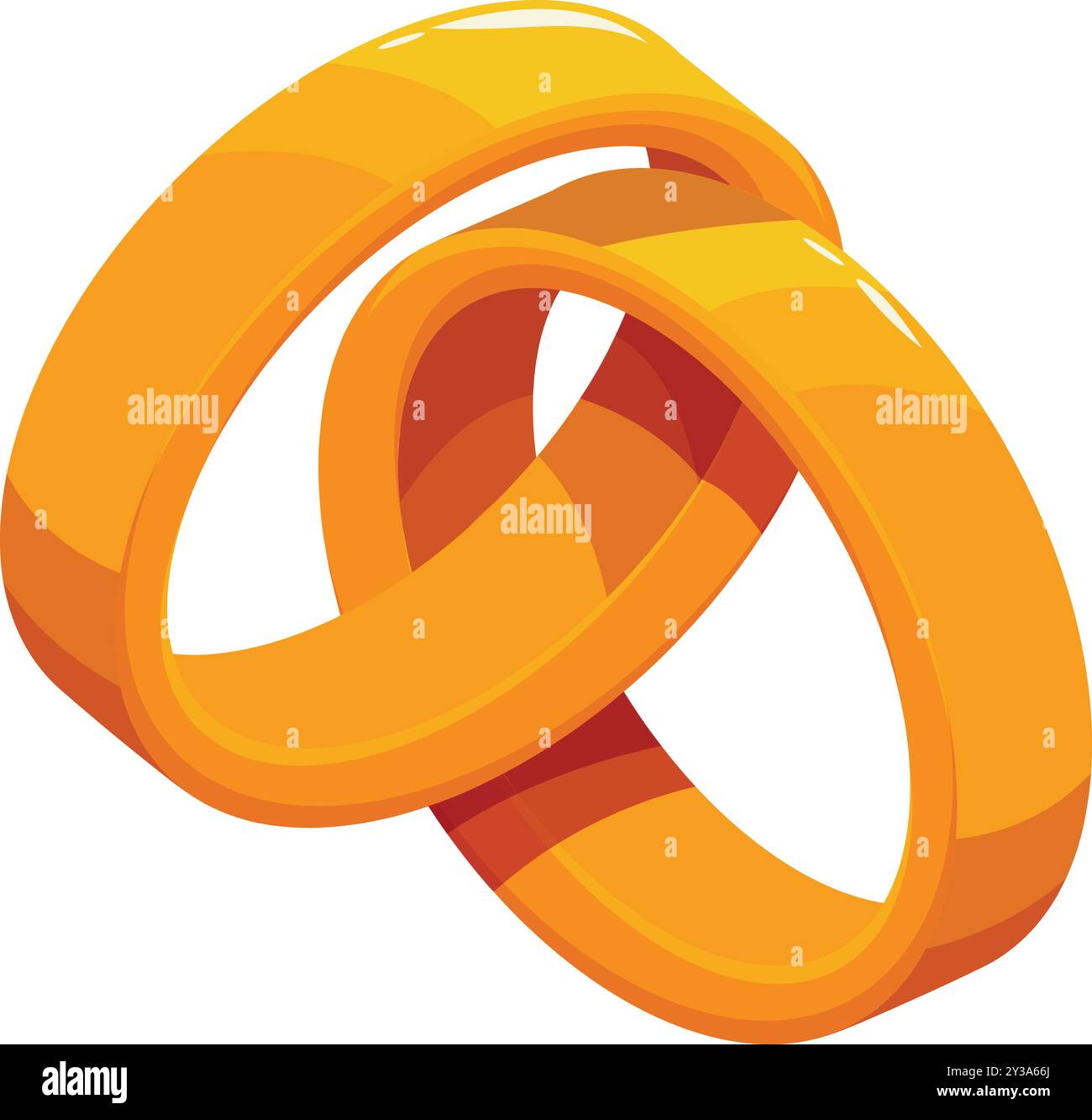 Two golden wedding rings intertwined, representing the unbreakable bond ...