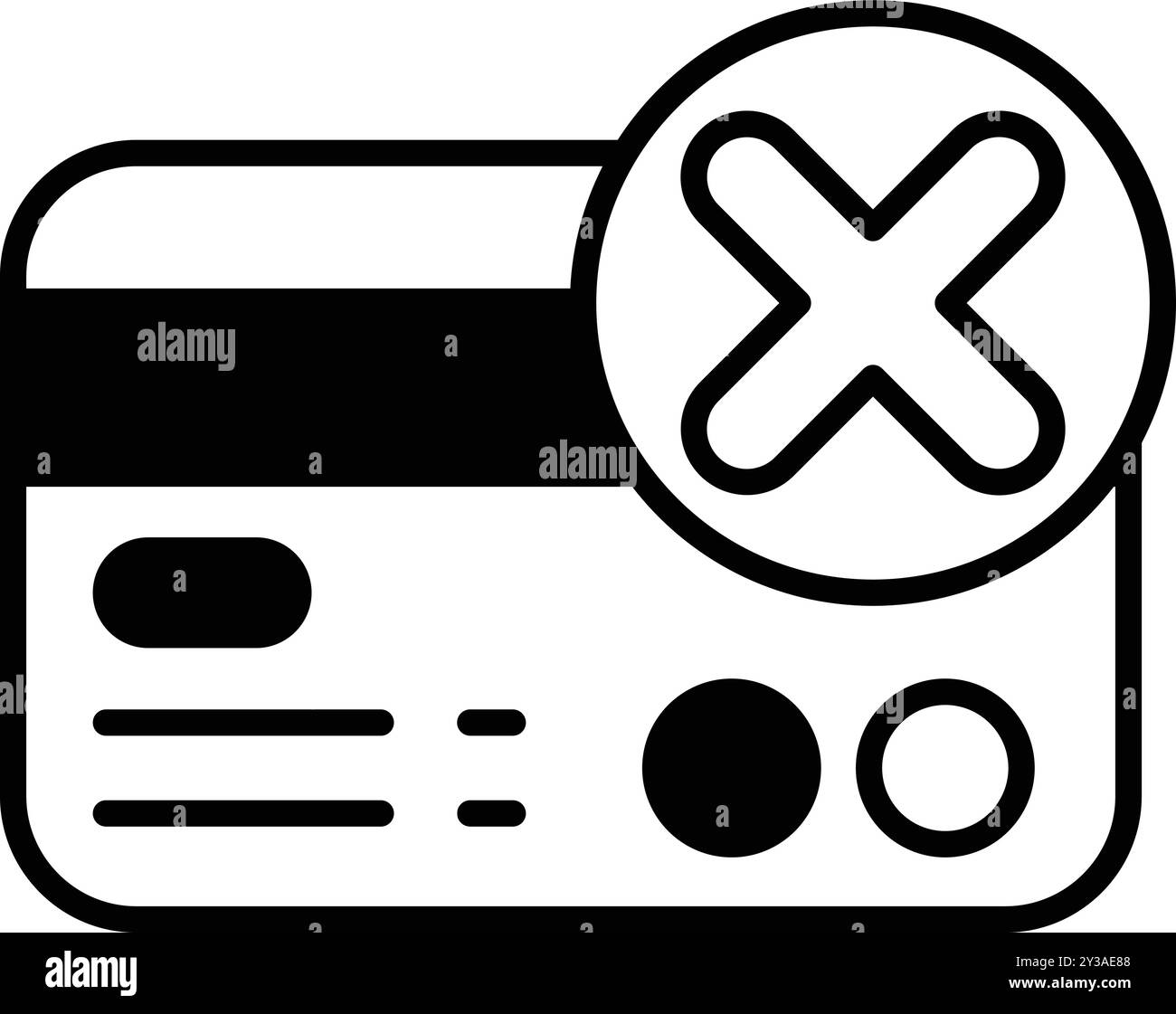 A blue card with a red X on it Stock Vector Image & Art - Alamy