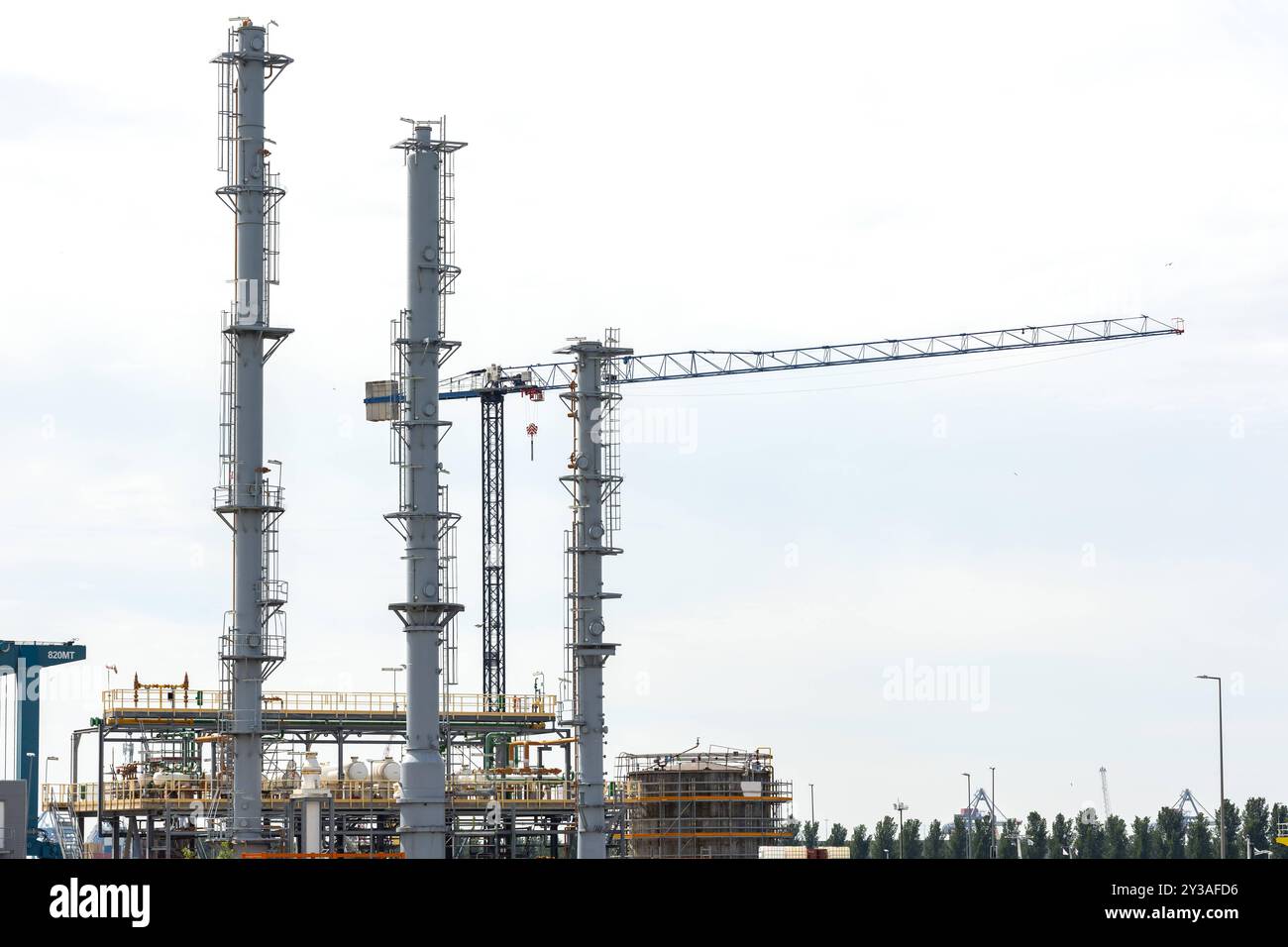 Industrial plant, chimneys, filter systems. Industrial plant, chimneys ...