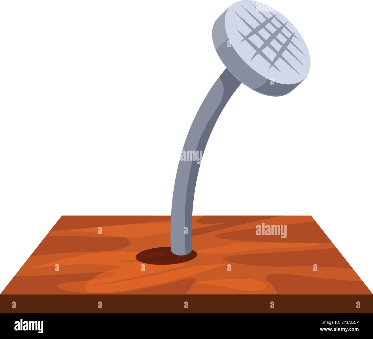 Metal nail in brown Stock Vector Images - Alamy