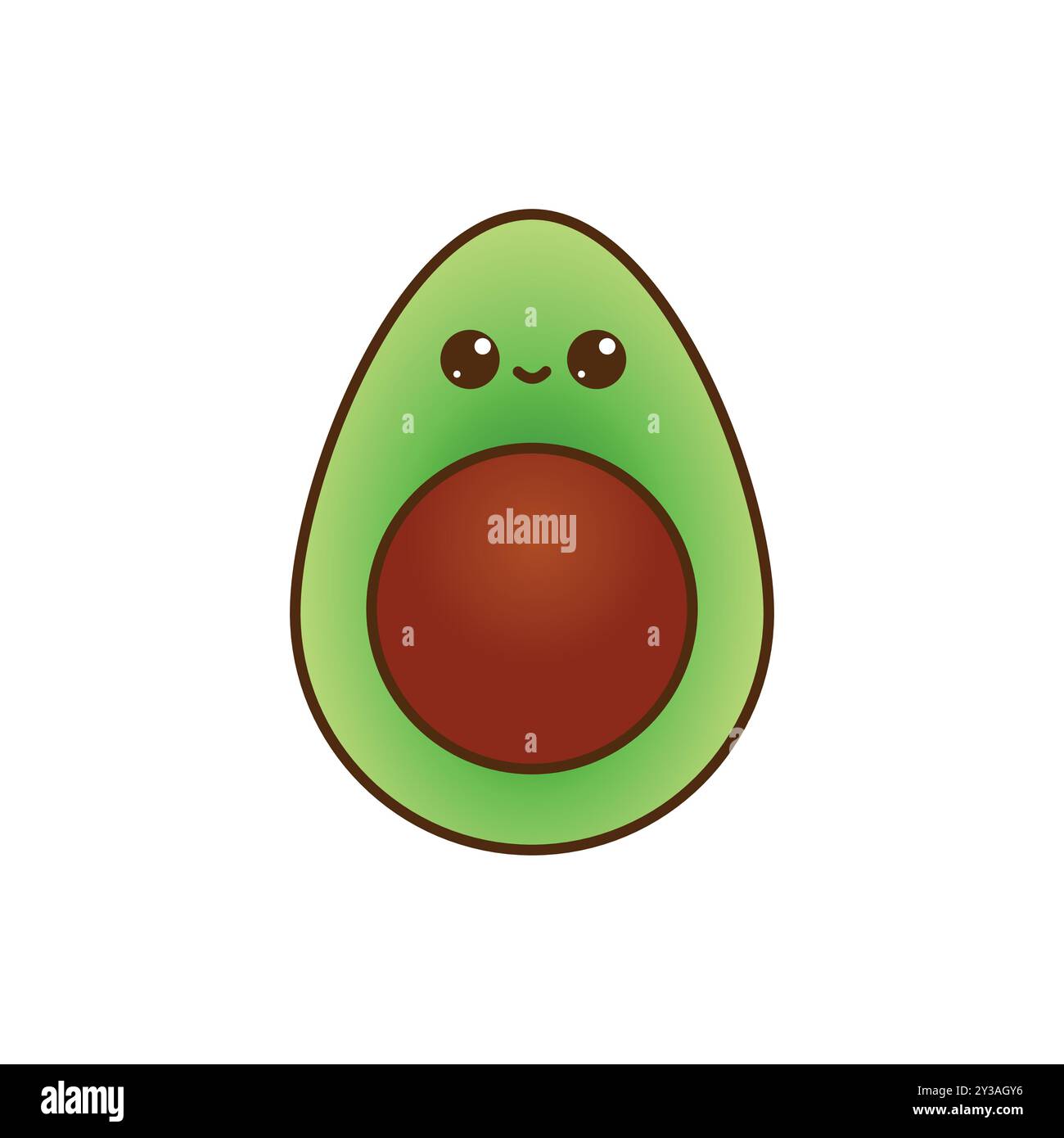 Avocado fruit icon cartoon hi-res stock photography and images - Alamy