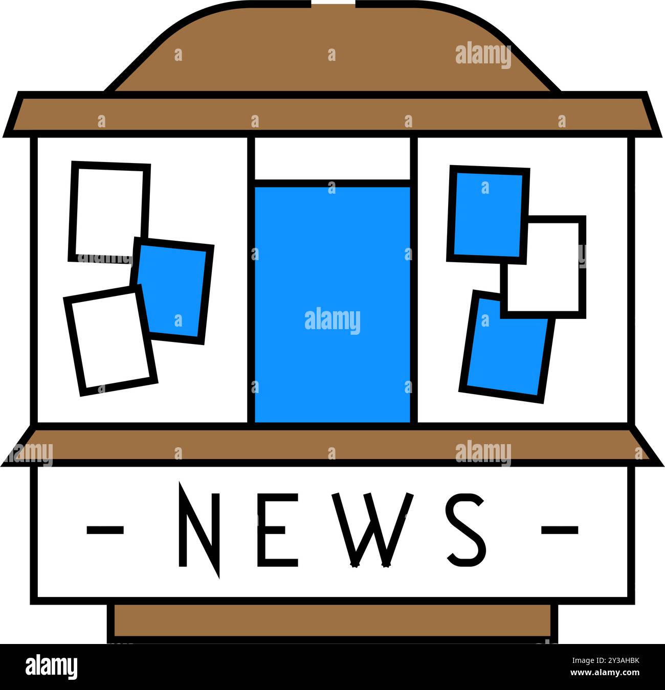 newsstand news media icon color illustration Stock Vector Image & Art ...