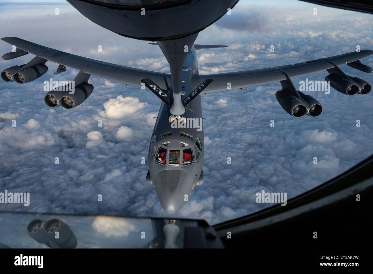 A U.S. Air Force B-52 Stratofortress from the 5th Bomb Wing, Minot Air ...